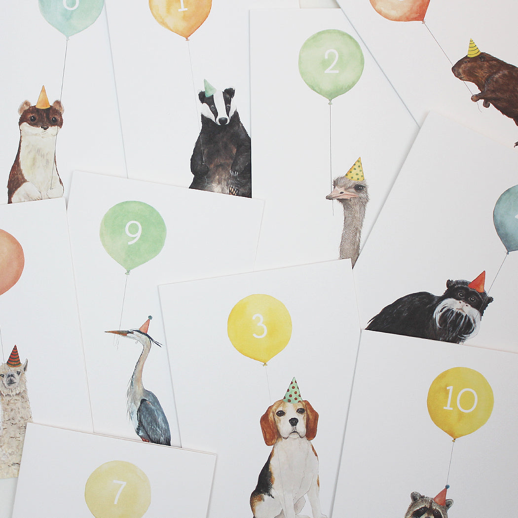 Balloon Animal Birthday Cards - 1 -10 – Mister Peebles