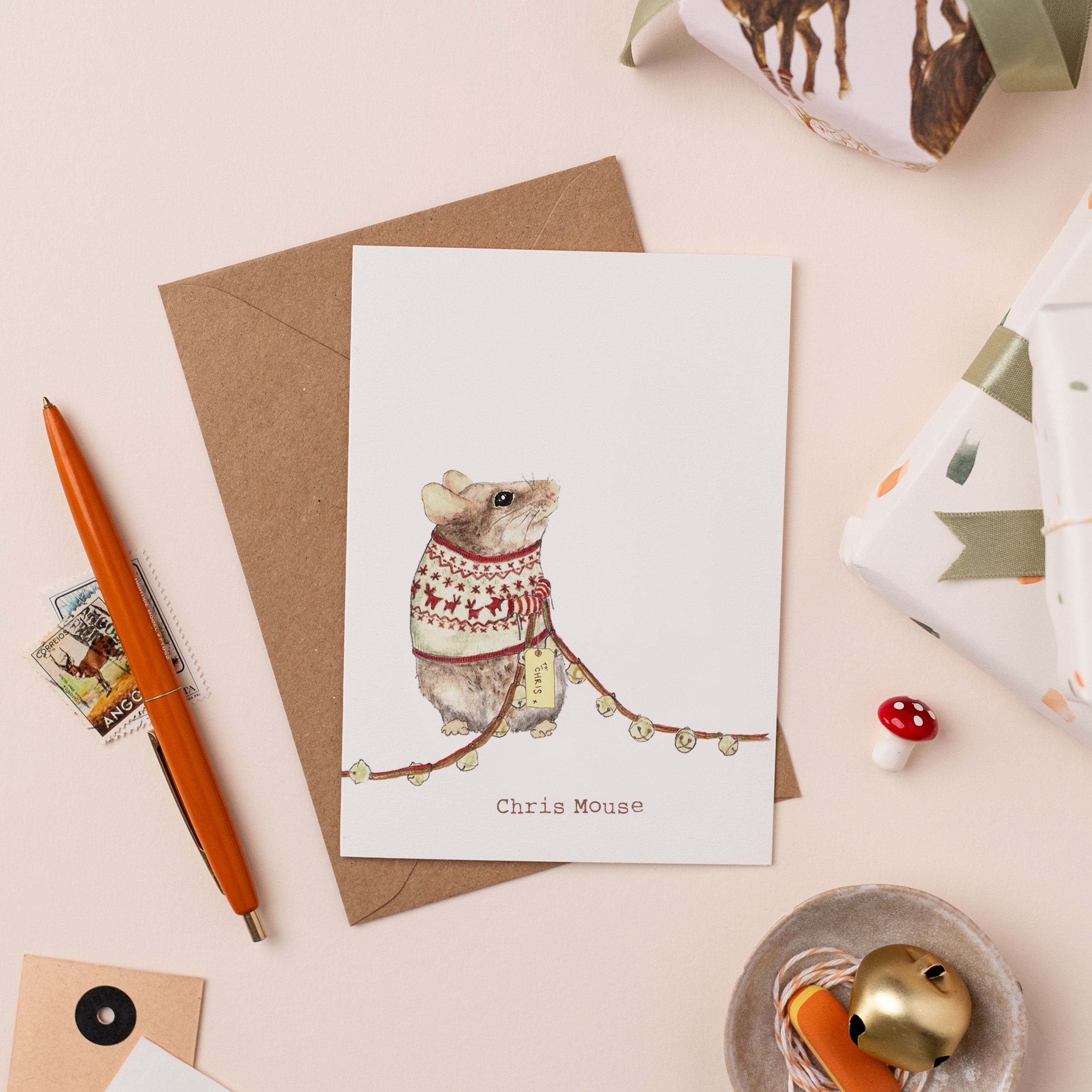 Chris Mouse Christmas Card – Mister Peebles